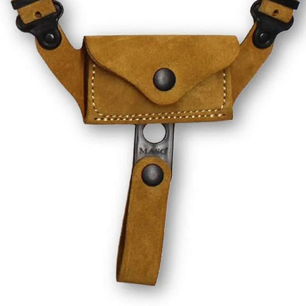 Suede Leather Gun Bullet Carrier For Underarm System