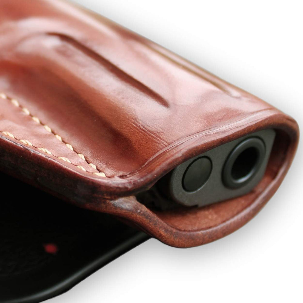 Optic Ready/ Red Dot Sight Custom OWB Leather Paddle Holster Open Top