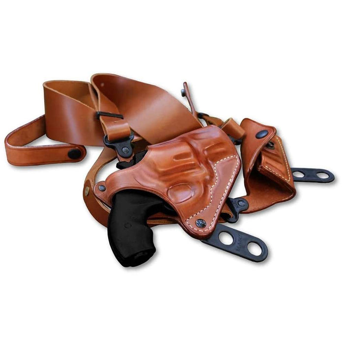 Leather Horizontal Shoulder Holster With Bullet Carrier